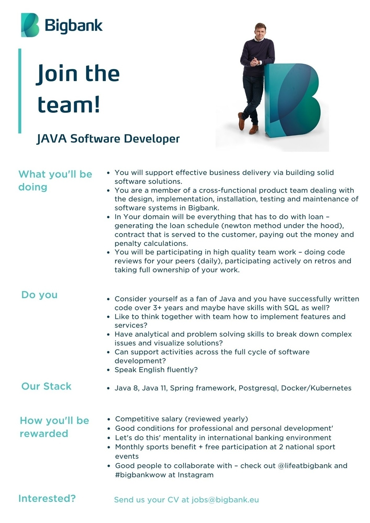 CV Keskus job ad JAVA Software Developer, 2020-11-23