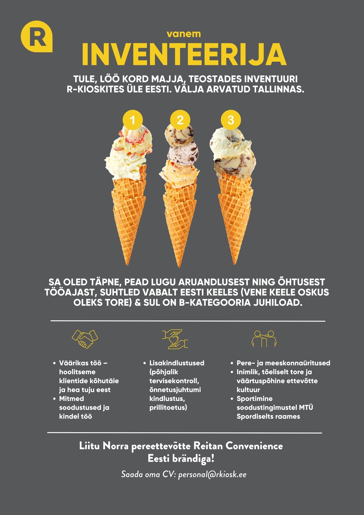 CV Keskus tööpakkumine Vanem inventeerija, 2022-01-06