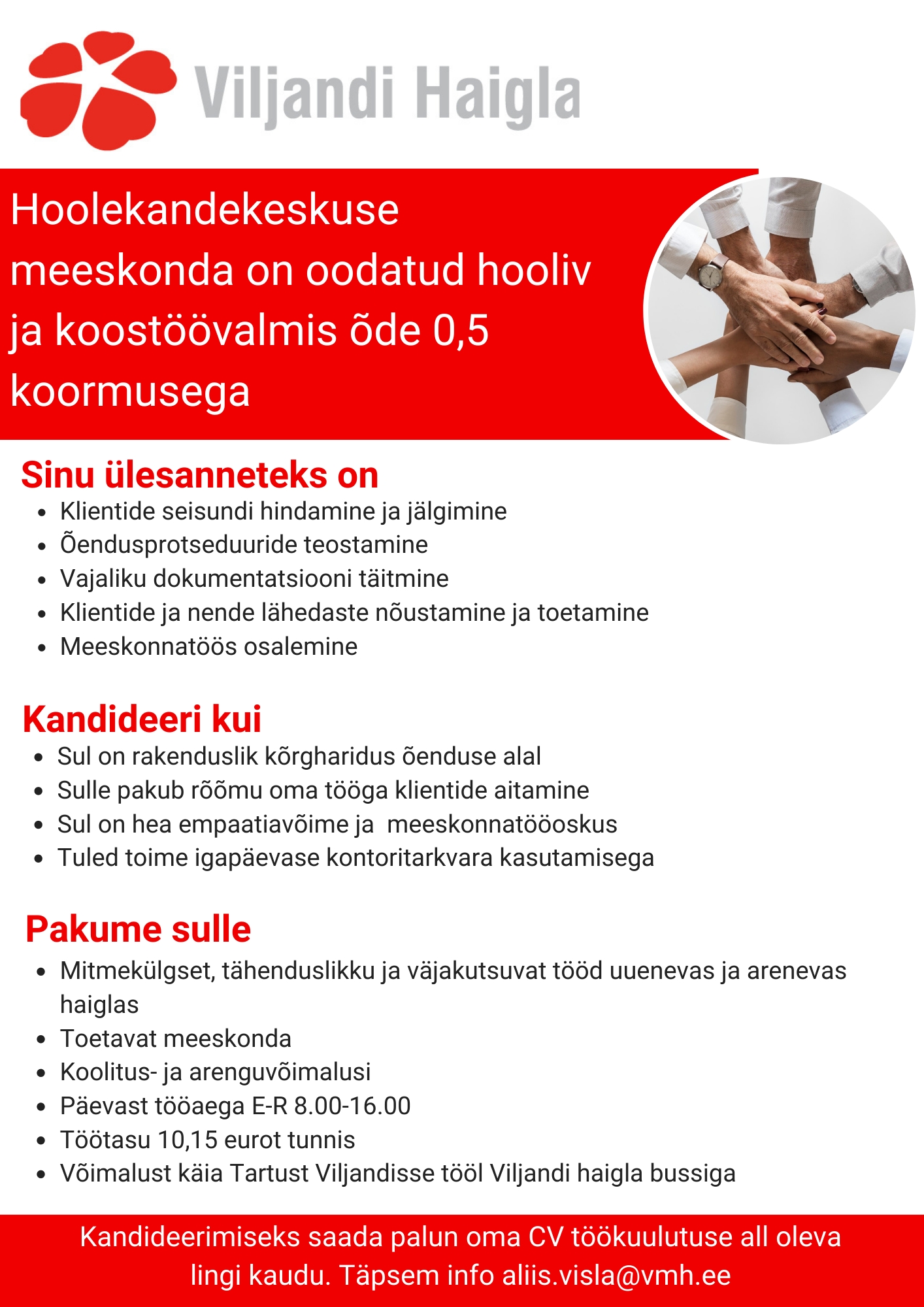 CV Keskus tööpakkumine Õde hoolekandekeskusesse, 2022-09-12 CV Keskus tööpakkumine Õde hoolekandekeskusesse, 2022-09-12