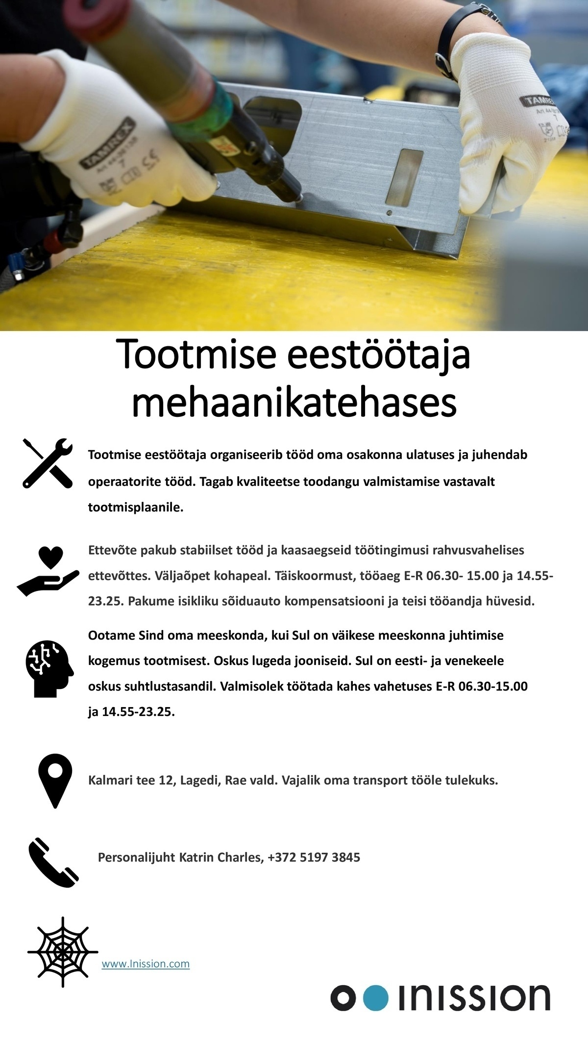 CV Keskus tööpakkumine Otsime tootmise eestöötajat meie ...