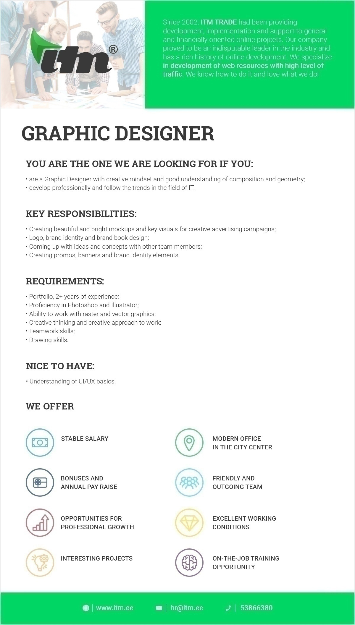 CV Keskus job ad Graphic Designer, 2023-12-04