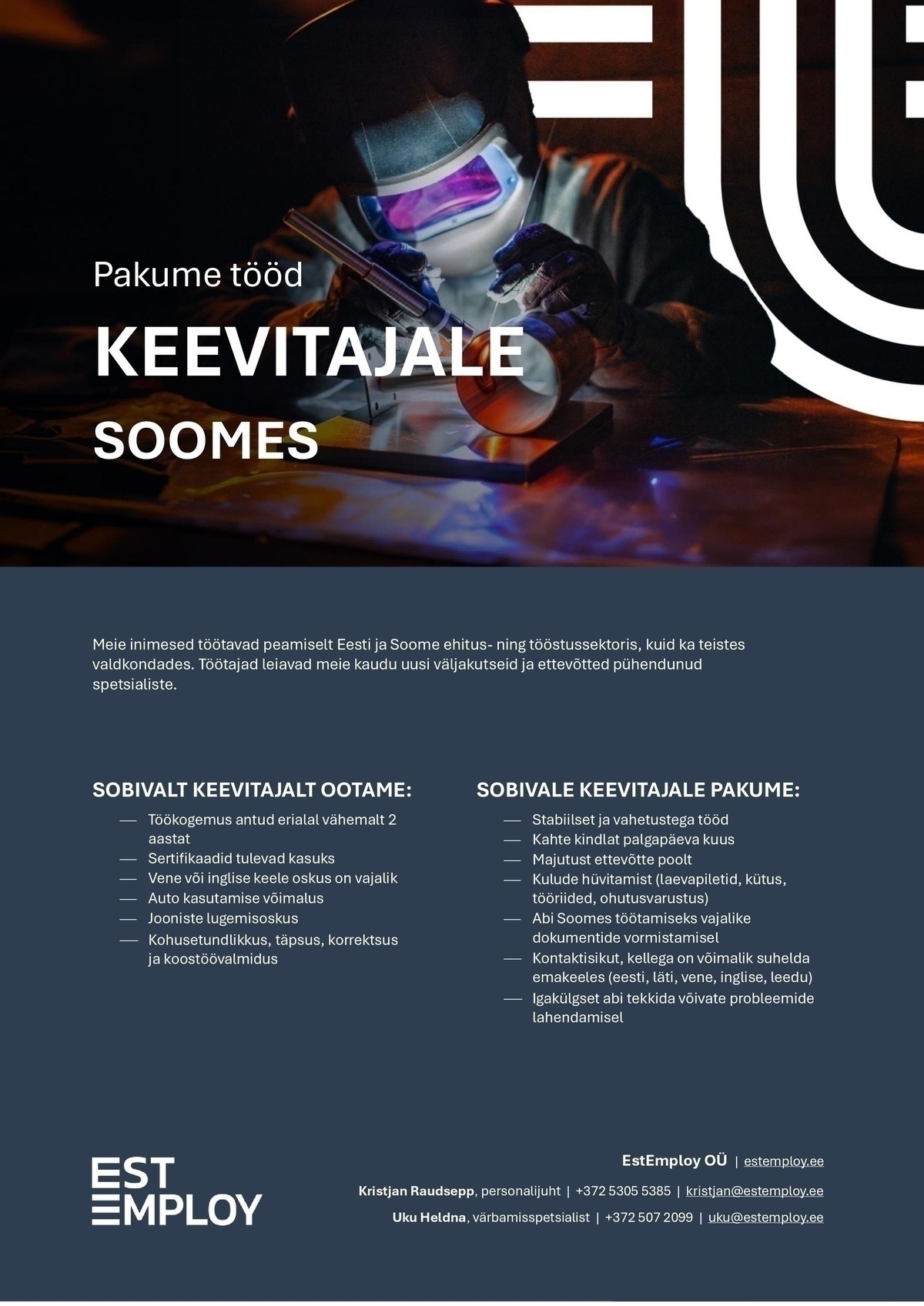 CV Keskus tööpakkumine Keevitaja, 2025-06-05