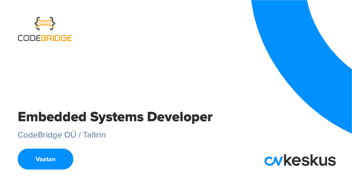 CV Keskus job ad Embedded Systems Developer, 2024-08-16