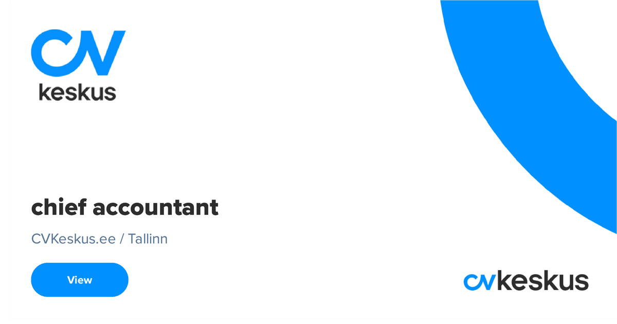 CV Keskus job ad Chief accountant, 2024-10-20